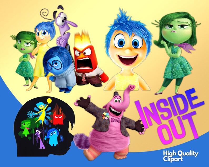 Inside Out Clipart PNG, Inside Out Pixar, Anger Joy Sadness Disgust ...