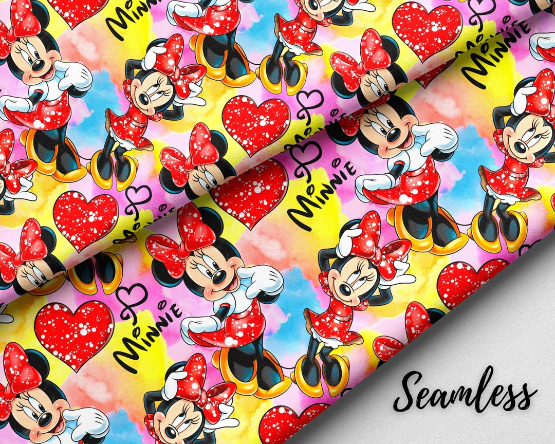 Minnie Mouse Seamless Papers Minnie Digital Papers Girls - Etsy