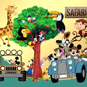 Mickey Safari Clipart PNG, Safari Mickey PNG, Jungle Mickey Stickers ...