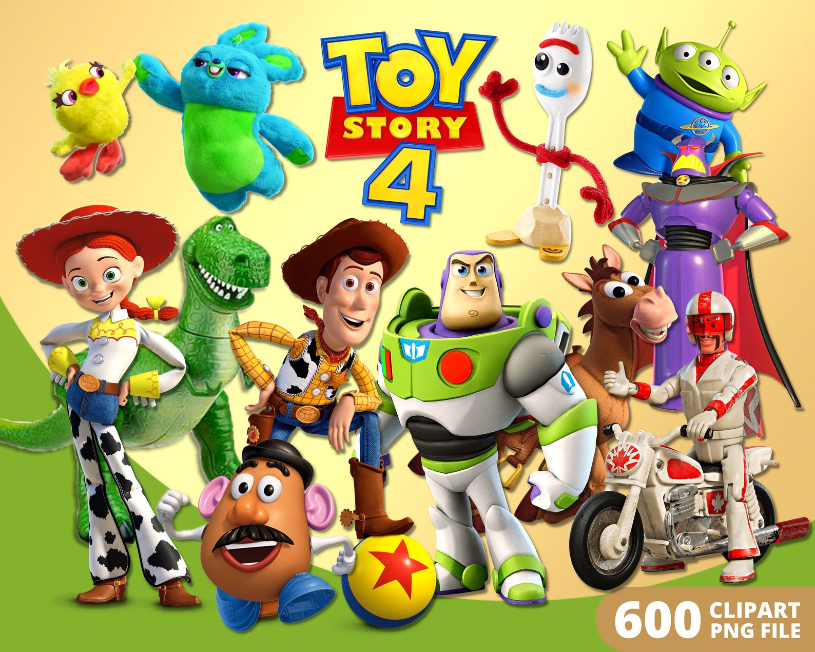 Toy Story Digital Papers, Toy Story Clipart PNG, Woody Buzz Lightyear ...