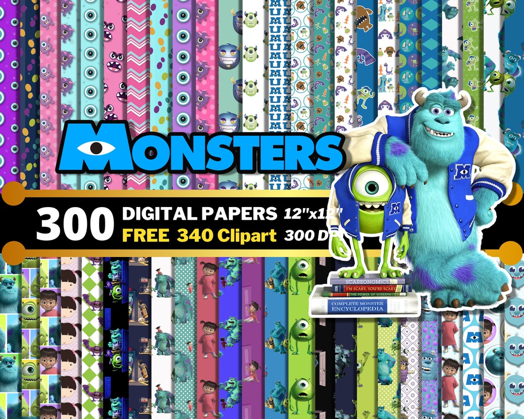 Monsters Inc. Digital Papers, Monsters Clipart PNG, Sully Mike Monsters ...