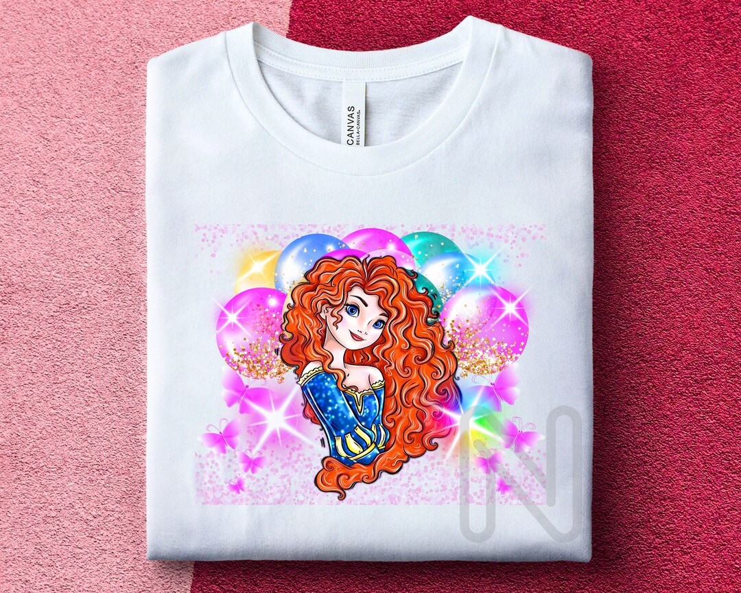 Princess Brave Sublimation PNG, Birthday Girl Shirt, Balloon Brave ...