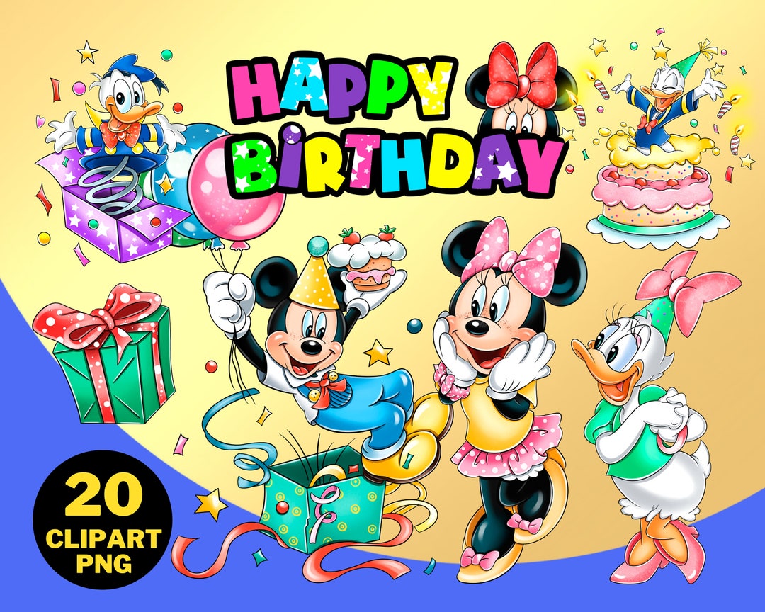 Mickey Birthday Clipart PNG, Mickey and Friends, Daisy and Donald ...