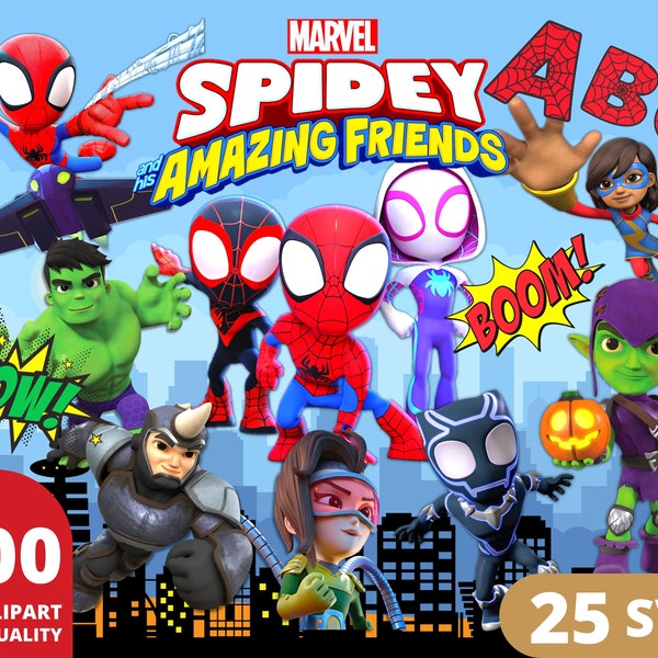 Spidey and His Amazing Friends Font Svg - Etsy Canada