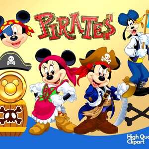 Mickey Pirates Clipart PNG, Mickey Mouse and His Friends, Mickey ...