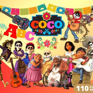 Coco Digital Papers, Coco Clipart PNG, Party Decorations, Halloween ...