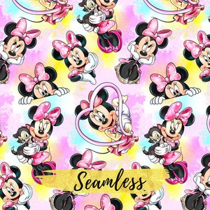 Minnie Mouse Seamless Papers, Minnie Digital Papers, Girls Birthday ...