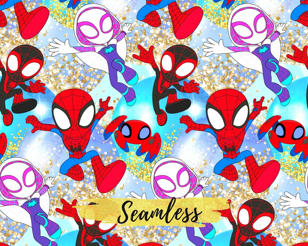 Spidey and His Amazing Friends Seamless Papers, Marvel Spidey Digital ...