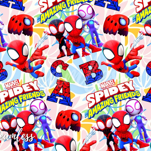Spidey and His Amazing Friends Seamless - Etsy Israel
