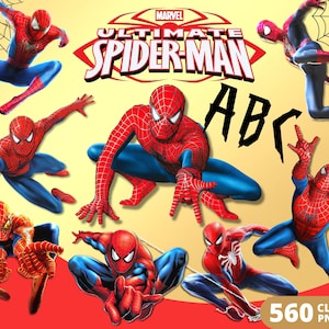 Spider-man Digital Papers, Superhero Spiderman Clipart PNG, Birthday ...