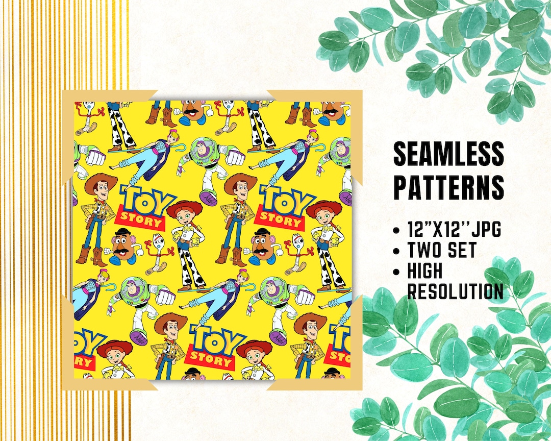 Toy Story Seamless Papers, Woody Digital Papers, Buzz Lightyear, Kids ...
