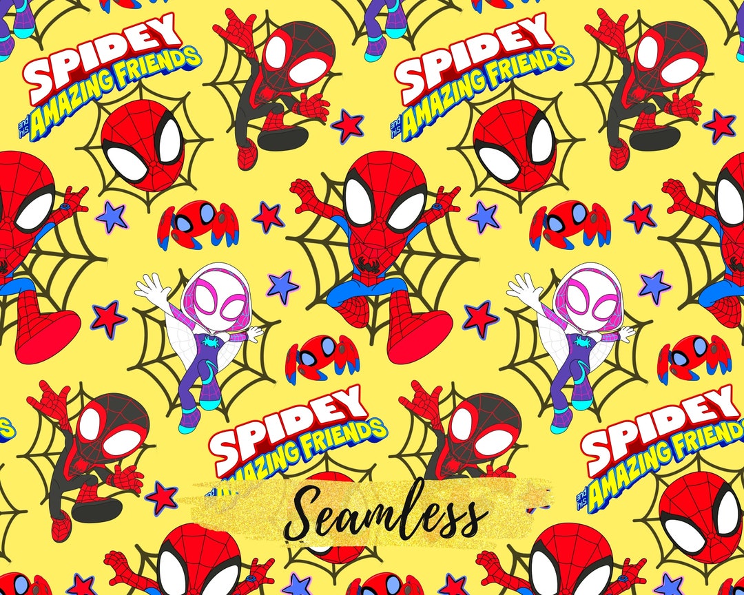 Spidey and His Amazing Friends Seamless Papers, Spidey Digital Papers ...
