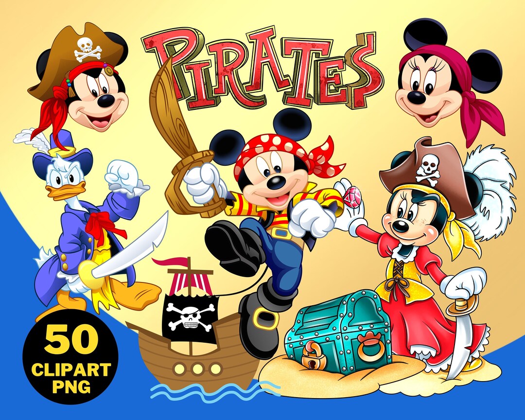 Mickey Pirates Clipart PNG, Mickey Mouse and His Friends, Mickey ...