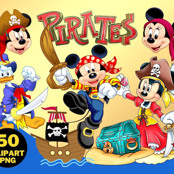 Mickey Pirate - Etsy