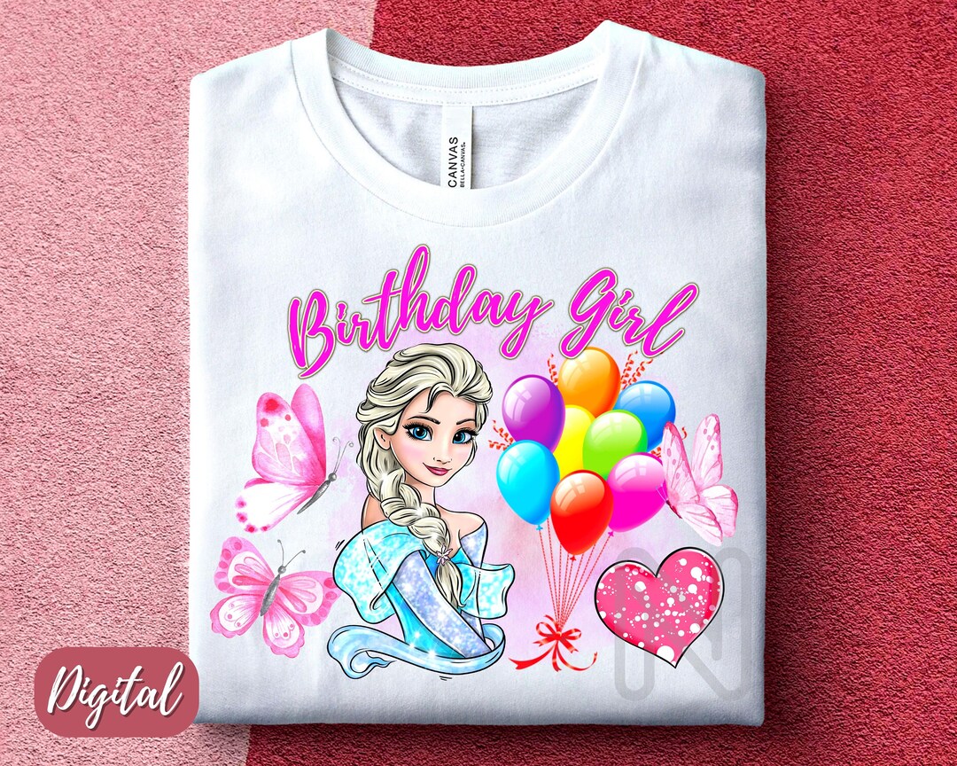 Frozen Elsa Sublimation PNG Birthday Girl Shirt Princess - Etsy
