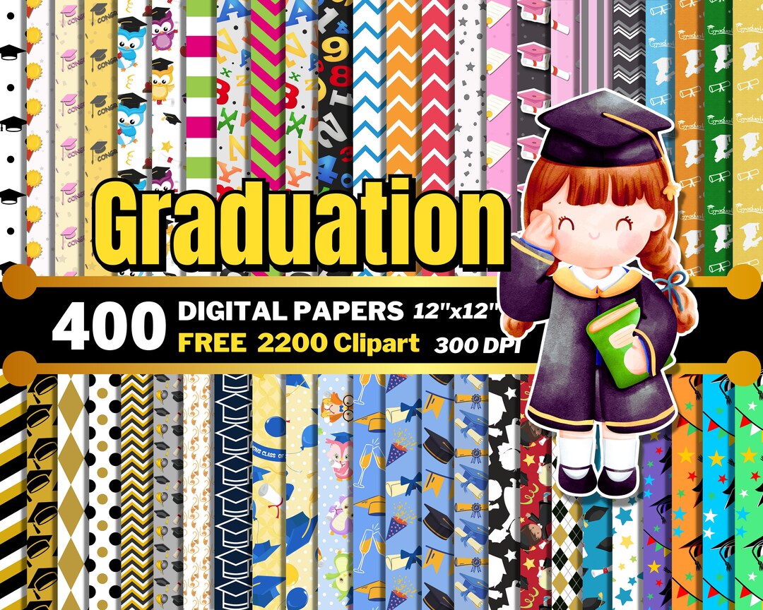 Graduation Digital Papers, Students Graduation Clipart PNG, Graduation ...