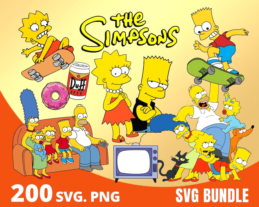 The Simpsons SVG Bundle, Simpsons Clipart PNG, the Simpsons Family ...