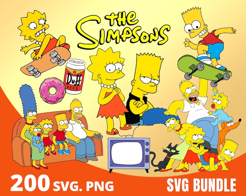 The Simpsons SVG Bundle, Simpsons Clipart PNG, the Simpsons Family ...