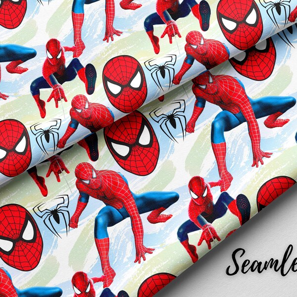 Spiderman Fabric - Etsy