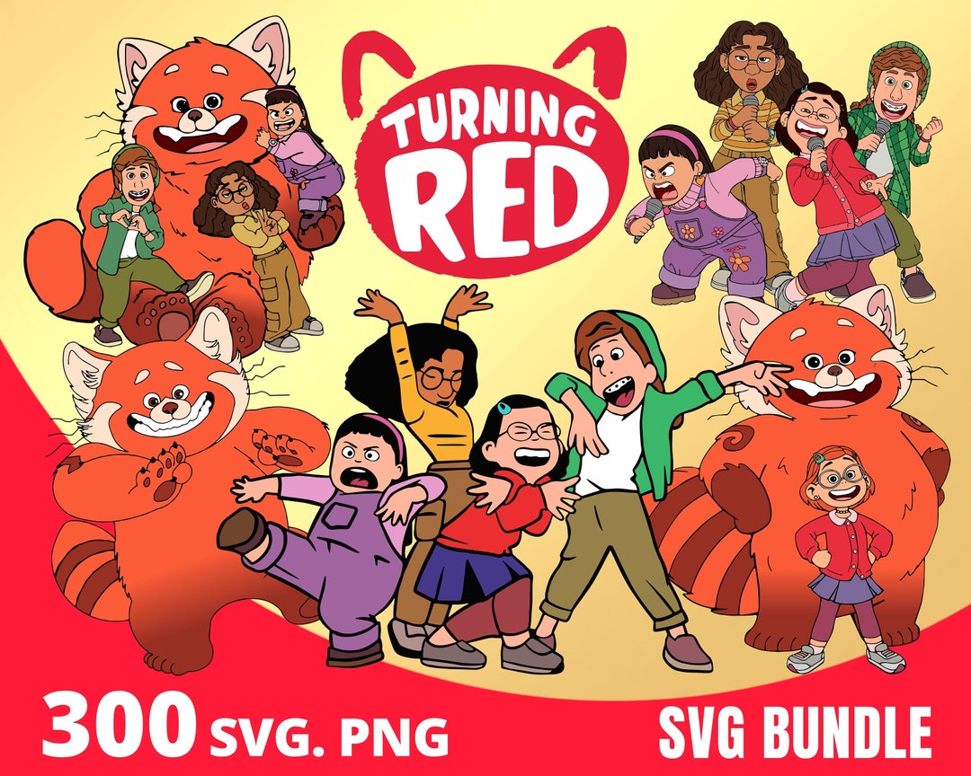 Turning Red SVG Bundle Turning Red Clipart PNG Mei Lee Cut - Etsy