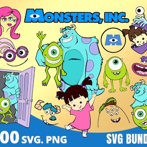 Monsters SVG Bundle, Monsters Clipart PNG, Monsters Birthday Cut Files ...