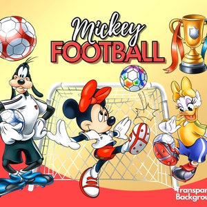 Mickey Football Clipart PNG, Mickey Mouse and Friends, Daisy and Donald ...