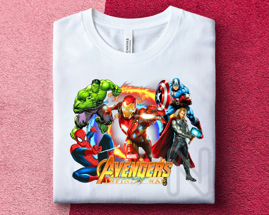 Marvel Avengers Sublimation PNG, Super Heroes T-shirt, Marvel Birthday ...