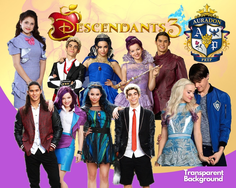 Descendants Clipart PNG, Descendants Party, Birthday Gifts, Iron on ...