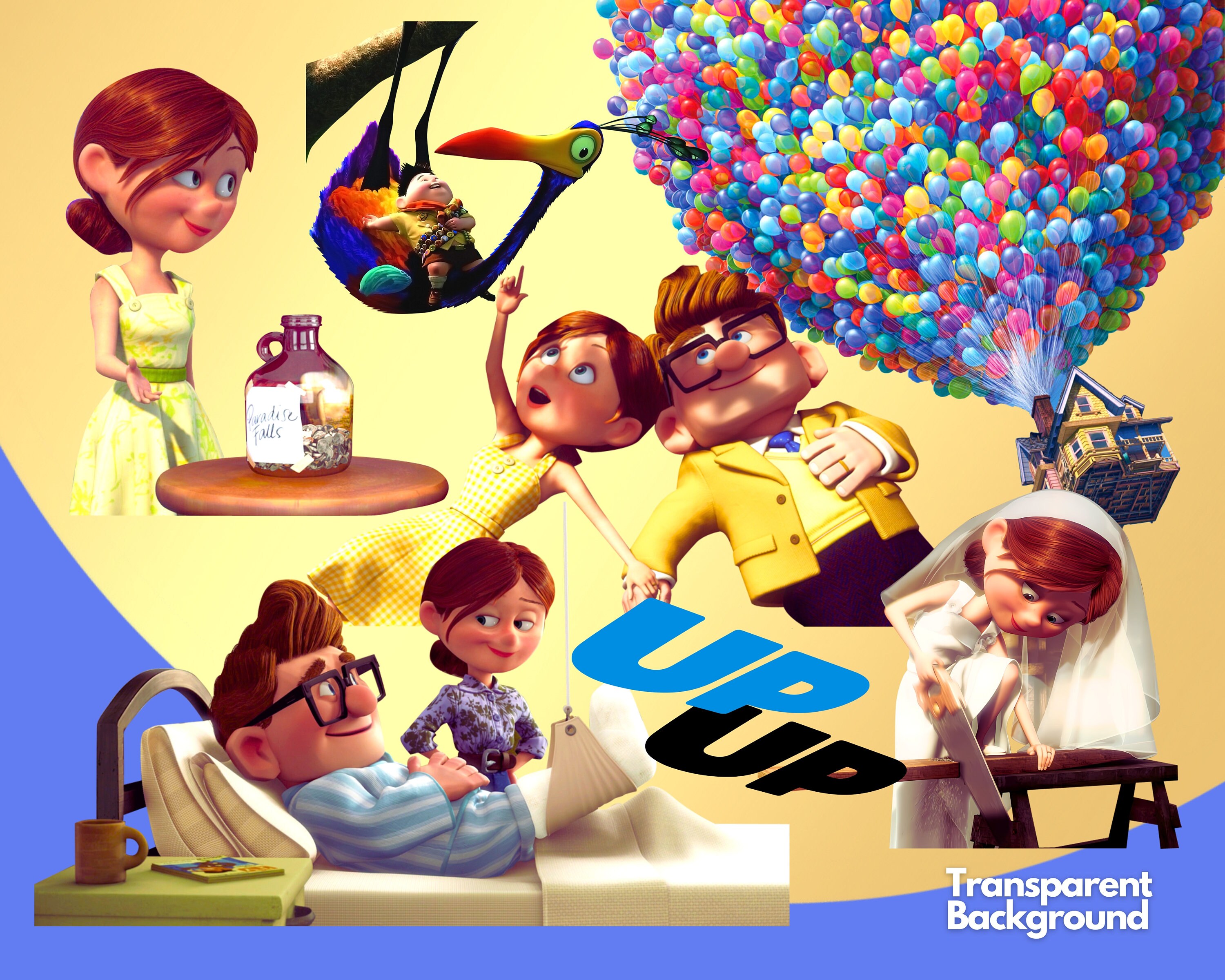 Up Clipart PNG, up Sublimation, Movie Clipart Printing, Carl Russell ...