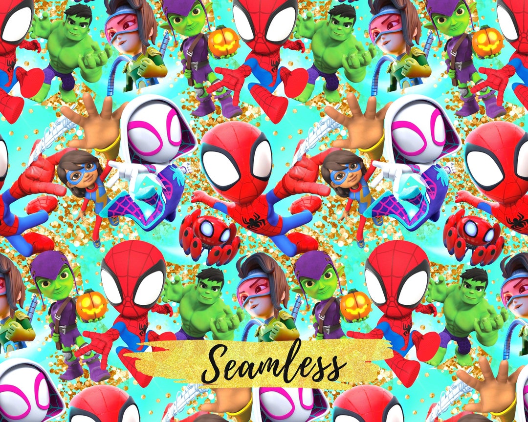 Spidey and His Amazing Friends Seamless Papers, Spidey Digital Papers ...