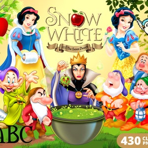 Snow White Digital Papers, Snow White Clipart, Princess Birthday Party ...