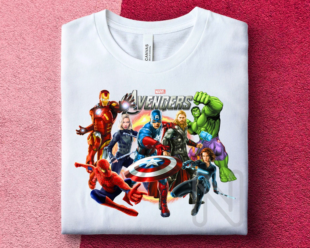 Marvel Avengers Sublimation PNG, Super Heroes, Birthday Party Shirt ...