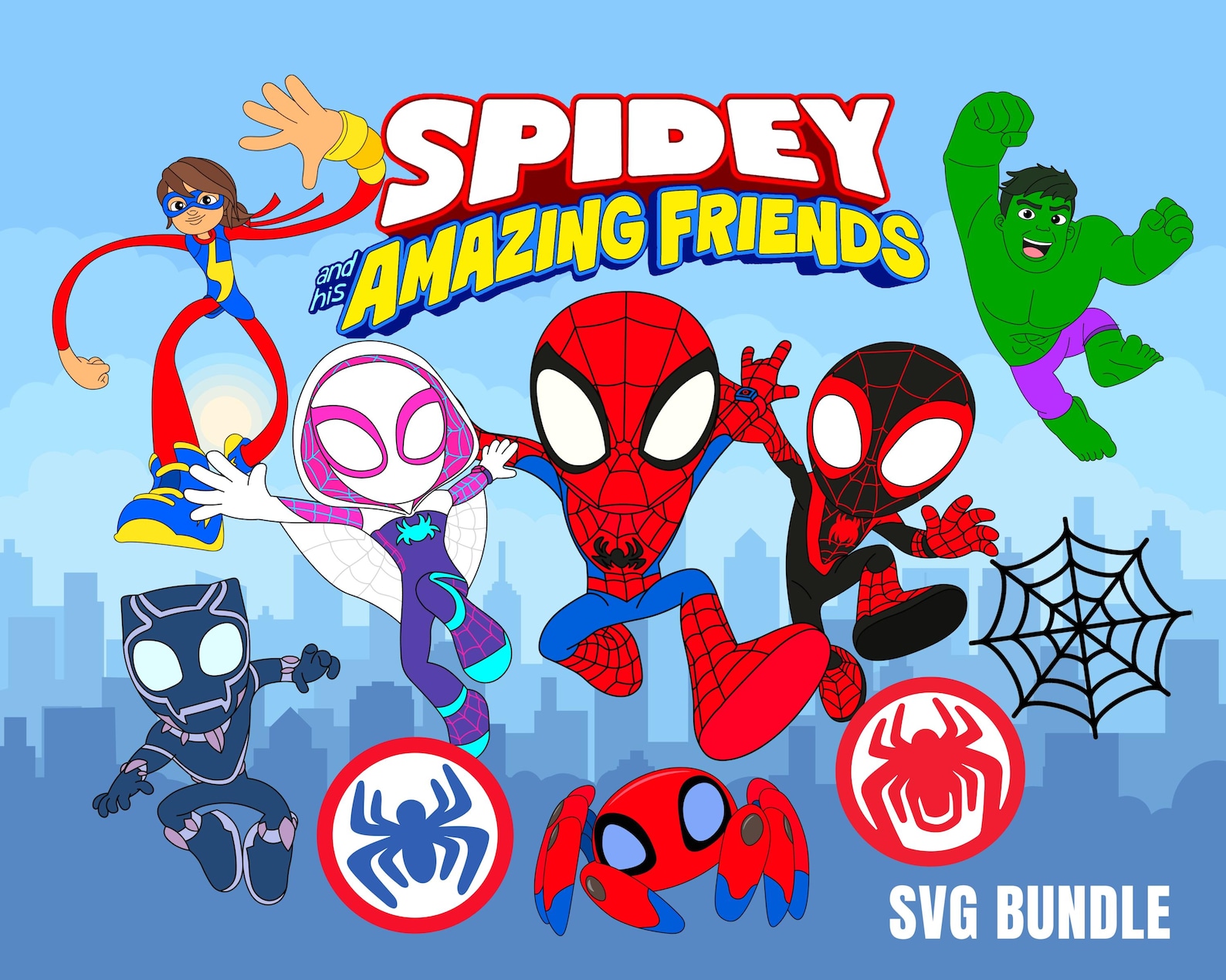 Spidey and His Amazing Friends Clipart PNG, Superhero Spidey, Marvel ...