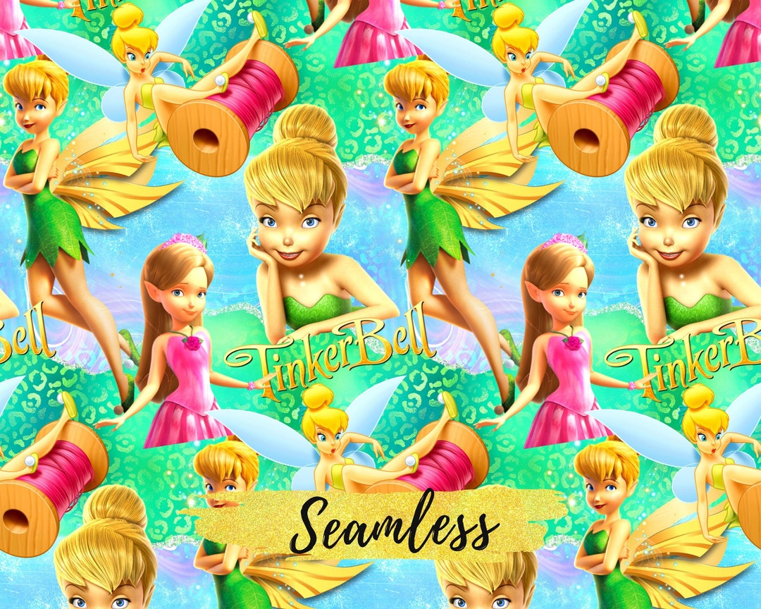 Tinkerbell Seamless Papers, Fairies Digital Papers, Princess Tinkerbell ...