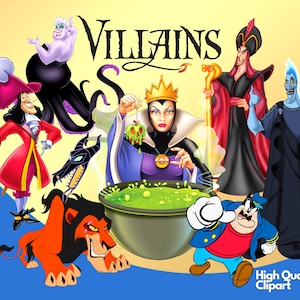 Villains Clipart PNG, Villains Illustration, Maleficent Captain Hook ...