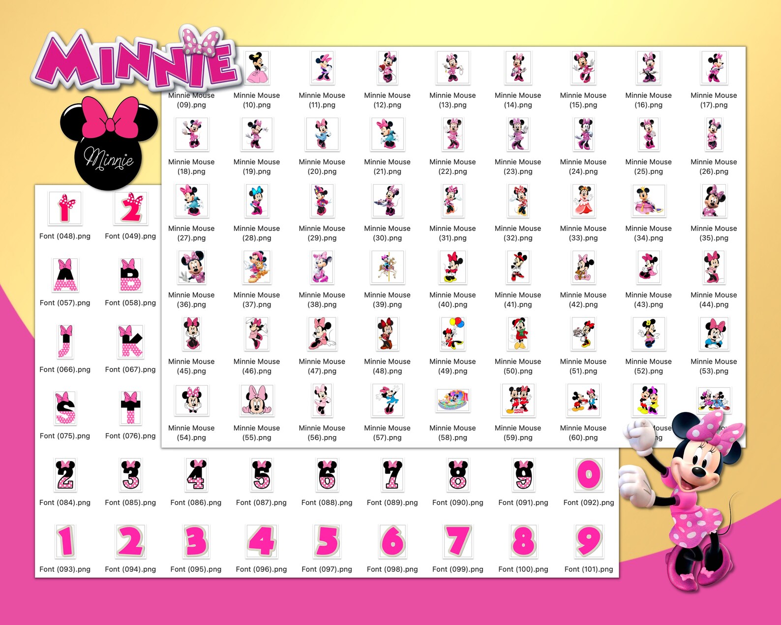 Minnie Mouse Pink Clipart PNG, Minnie Mouse Gifts, Minnie Shirt ...