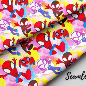 Spidey and His Amazing Friends Seamless Papers Spidey Digital - Etsy