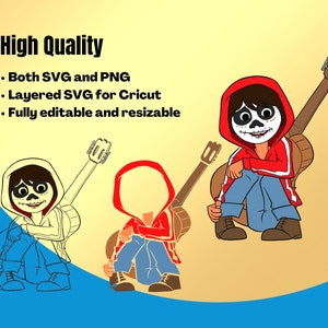 Coco SVG Bundle, Coco Clipart PNG, Miguel Rivera, Coco Birthday ...