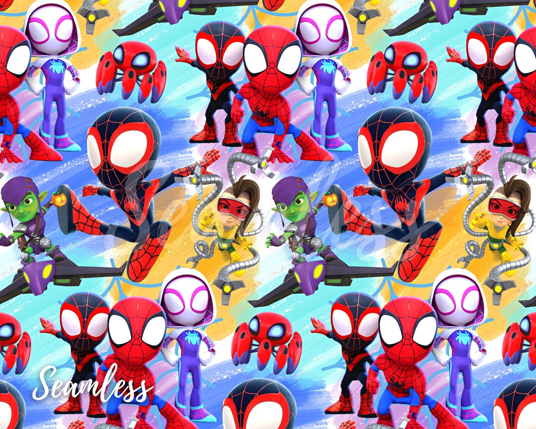 Spidey and His Amazing Friends Seamless Paper Spidey Digital - Etsy