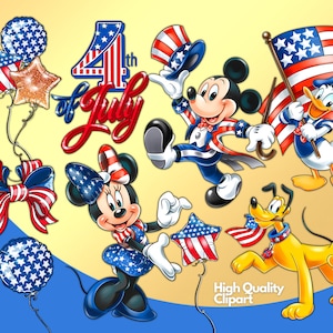 Mickey 4th July Clipart PNG, American Independence Day, Mickey Mouse ...