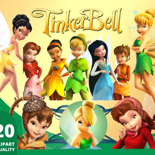 Girls Tinkerbell - Etsy