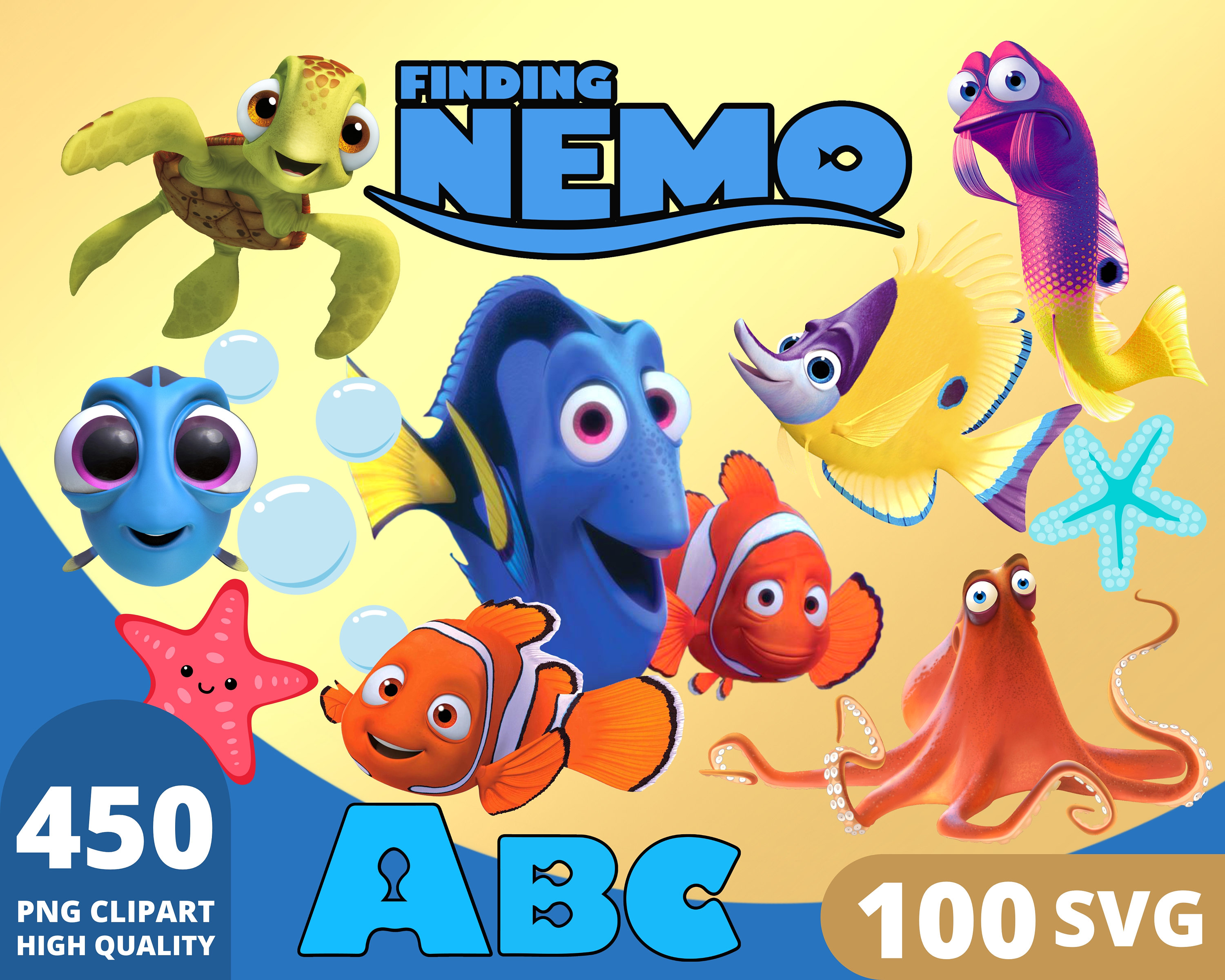 Finding Nemo PNG Clipart Nemo SVG Finding Clownfish Fish - Etsy Australia