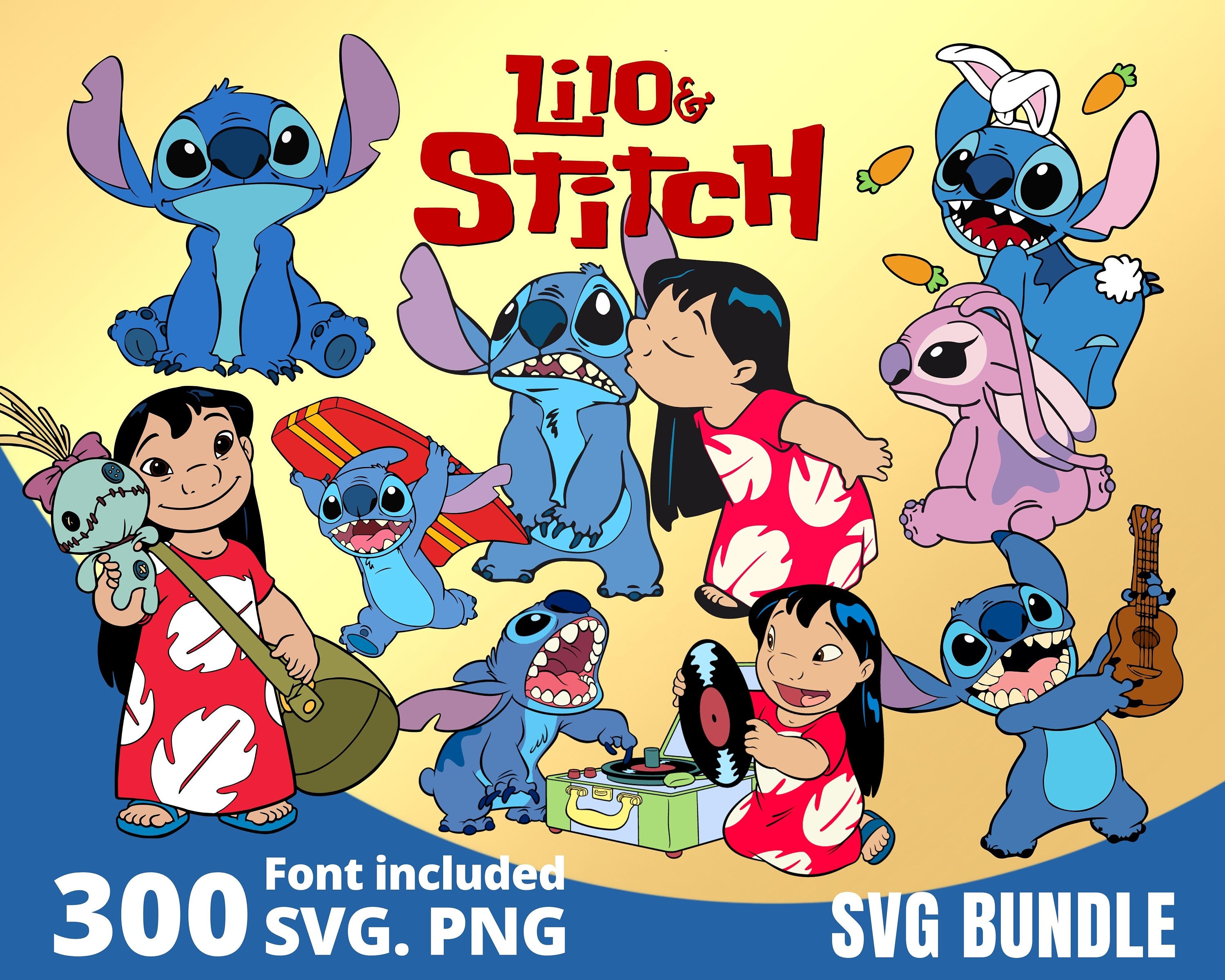 Lilo and Stitch SVG Bundle Lilo and Stitch Clipart PNG - Etsy Israel