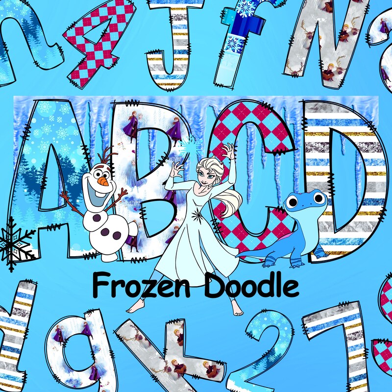 Frozen Font - Etsy