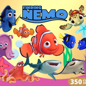 Finding Nemo Digital Papers, Nemo Clipart PNG, Finding Clownfish ...