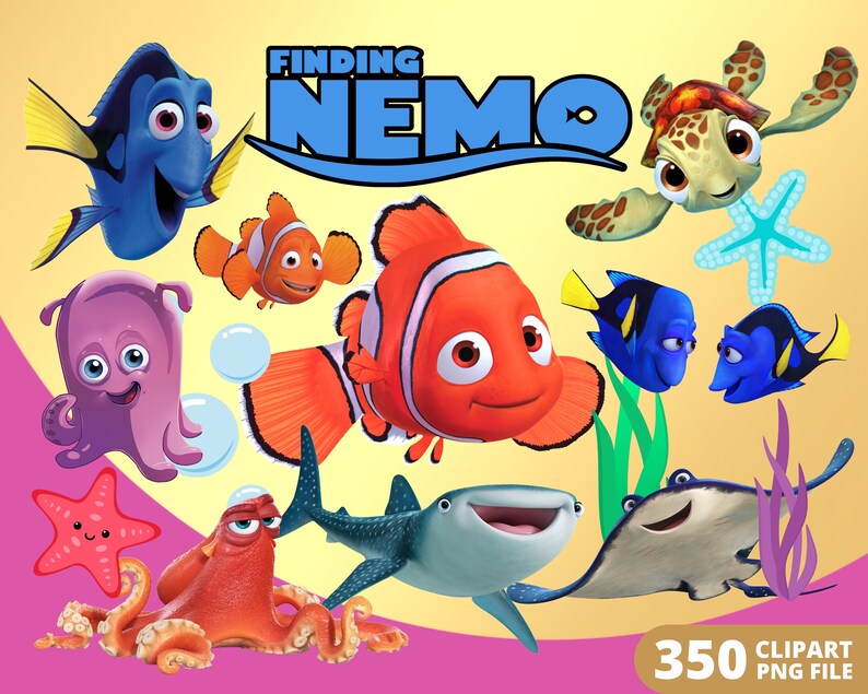 Finding Nemo Digital Papers Nemo Clipart PNG Finding - Etsy