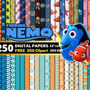 Finding Nemo Digital Papers, Nemo Clipart PNG, Finding Clownfish ...