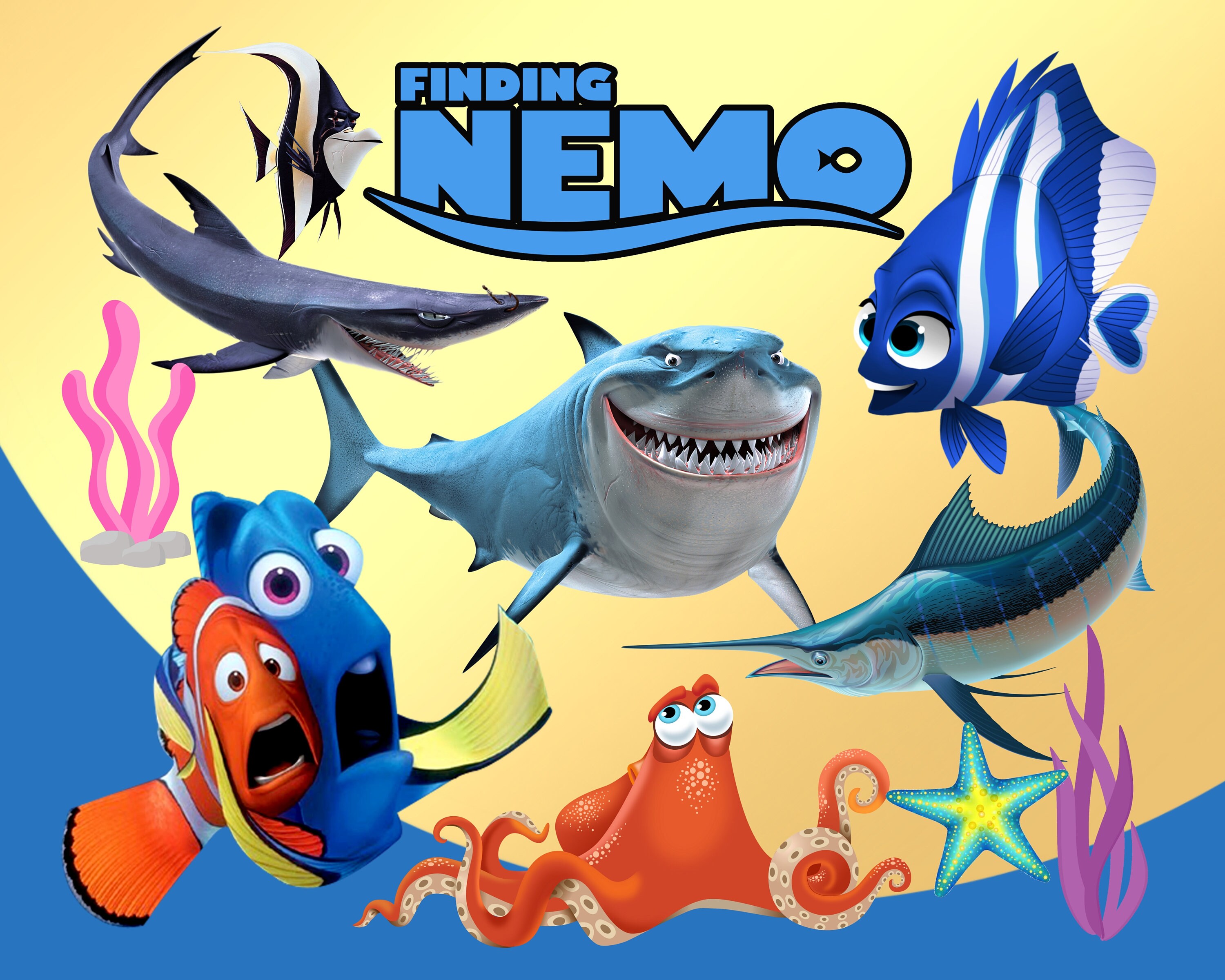 Finding Nemo PNG Clipart Nemo SVG Finding Clownfish Fish - Etsy Australia
