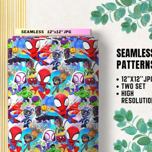 Spidey and His Amazing Friends Seamless Papers Spidey Digital - Etsy