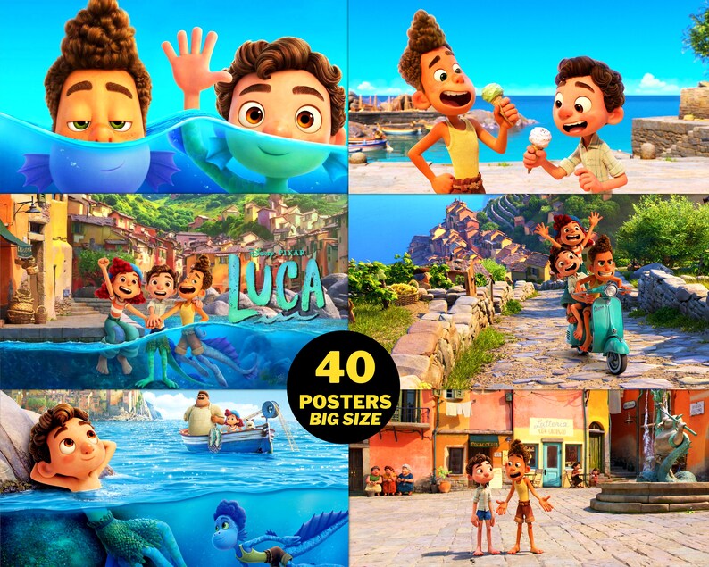 Luca Clipart PNG, Luca PNG Bundle, Luca Paguro, Alberto Scorfano ...